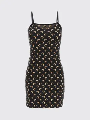 MARINE SERRE Printed Jersey Mini Dress - Black