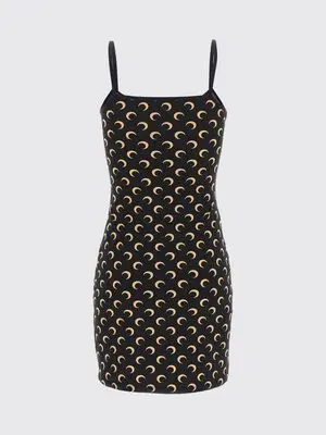 MARINE SERRE Printed Jersey Mini Dress - Black