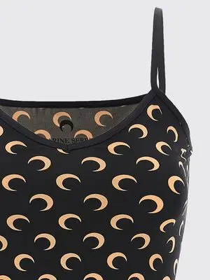 MARINE SERRE Printed Jersey Mini Dress - Black