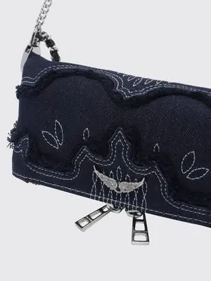 Zadig&Voltaire Rock Nano Embroidered Denim Mini Bag