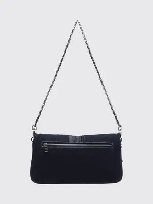 Zadig&Voltaire Rock Embroidered Denim Shoulder Bag
