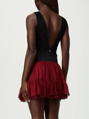ANIYE BY Lace Trim V-neck Bodysuit
