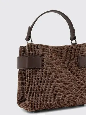 Brunello Cucinelli Essence Mini Leather Handbag With Embroidery
