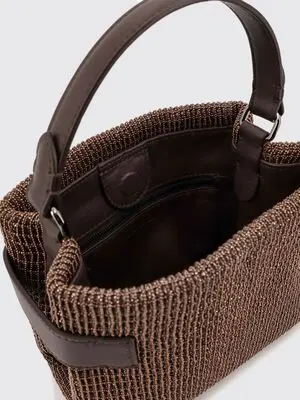 Brunello Cucinelli Essence Mini Leather Handbag With Embroidery