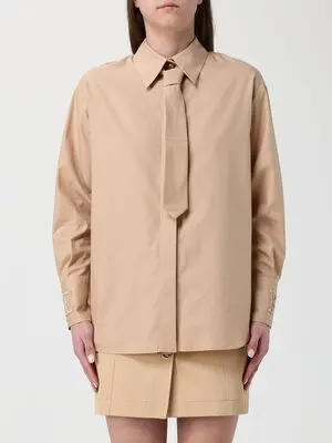 Elisabetta Franchi Shirt With Tie Detail - Beige