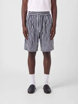 Dolce & Gabbana Viscose And Silk Blend Shorts With Drawstring Waist - Striped