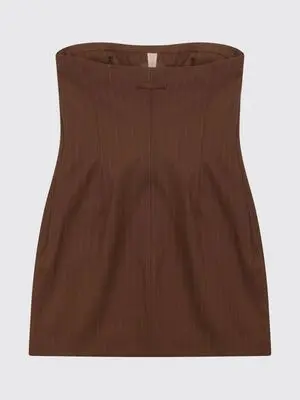 JEAN PAUL GAULTIER Wool Pinstripe Sheath Mini Dress