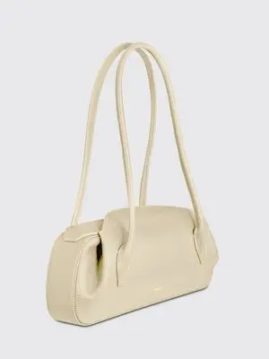 Yuzefi Oyster Shoulder Bag In Hammered Leather With Double Handle