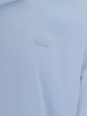 Lacoste Short-sleeve Cotton Polo Shirt With Ribbed Collar - Blue