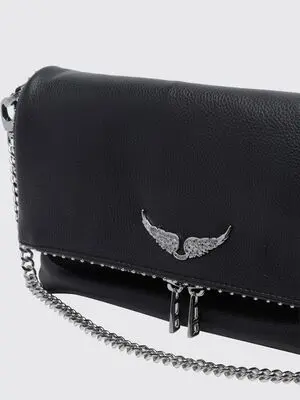 Zadig&Voltaire Rocky Studded Grained Calf Leather Crossbody Bag