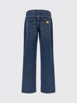 Dolce & Gabbana Mid-rise Straight-leg Jeans In Stone-washed Denim - Navy