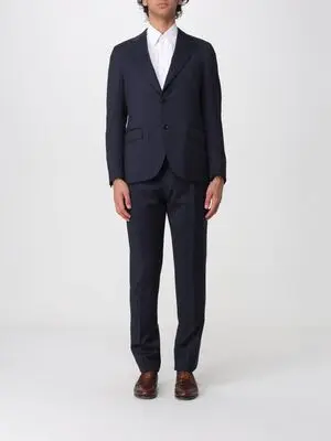 LARDINI Virgin Wool Single-breasted Suit Blue
