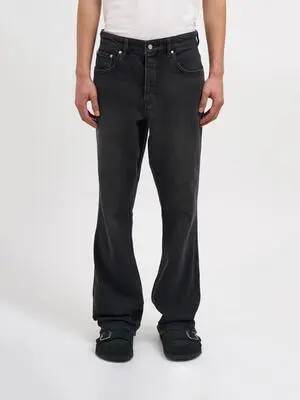 REPRESENT Cotton Denim Flared Jeans - Black
