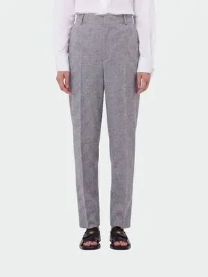 Moschino Mid-rise Sartorial Skinny Pants In Wool And Silk Blend - Multicolor