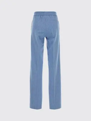 ORIANE High-waisted Pinstriped Straight Leg Pants