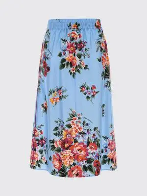 Dolce & Gabbana Floral Silk Midi Skirt