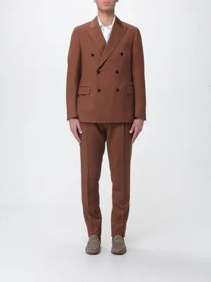LARDINI Wool Double-breasted Dress - Brown