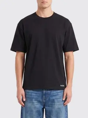 AMISH SUPPLIES Cotton T-shirt With Dropped Shoulders And A Contemporary Crew Neck Cut - Black