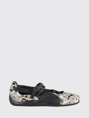PUMA Speedcat Python Print Leather Ballerinas - Black