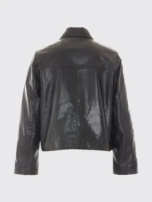 Zadig&Voltaire Leather Shirt Jacket With Embroidered Logo