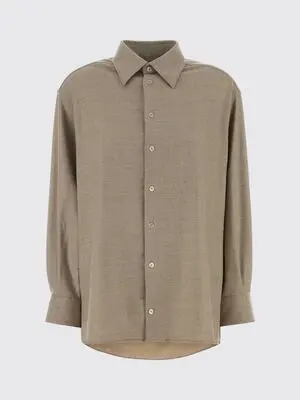 ORIANE Relaxed Fit Cotton Flannel Shirt With Dropped Shoulders