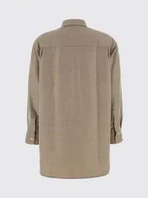 ORIANE Relaxed Fit Cotton Flannel Shirt With Dropped Shoulders