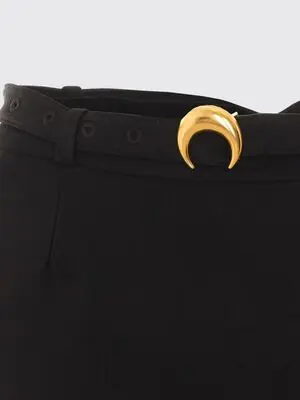 MARINE SERRE High-waisted Viscose Shorts With Adjustable Belt