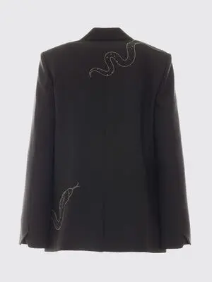 Zadig&Voltaire Single-breasted Blazer With Snake Print And Rhinestones