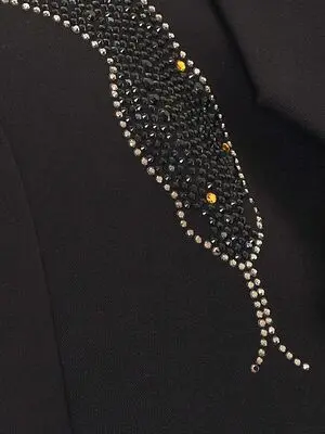 Zadig&Voltaire Single-breasted Blazer With Snake Print And Rhinestones