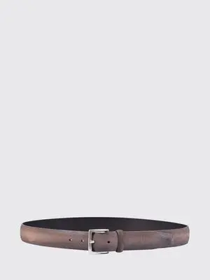 Orciani Suede Calfskin Belt - Mud