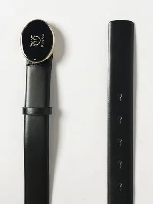 Pinko Logo Buckle Belt - Black