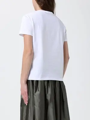 Max Mara Cotton Jersey T-shirt With Logo Detail - White
