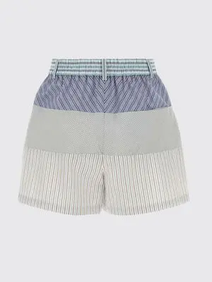 Moschino Mid-rise Cotton Shorts With Patchwork Print