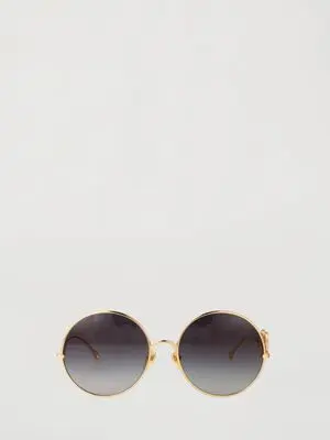 Chloé Rounded Metal Sunglasses With Lettering Logo