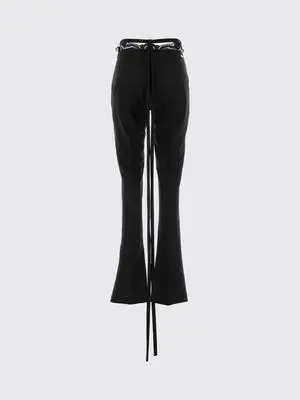 Blumarine Low-rise Flared Crêpe Pants With Lace Inserts
