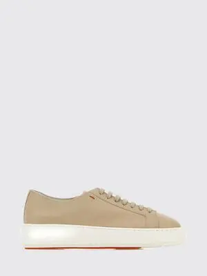 Santoni Grained Calf Leather Low-top Sneakers - Nude