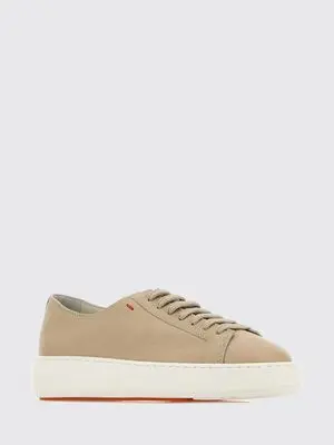 Santoni Grained Calf Leather Low-top Sneakers - Nude