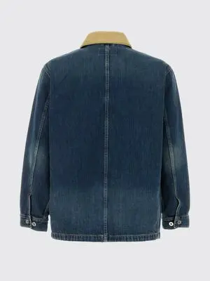 Carhartt Work In Progress Cotton Denim Jacket With Velvet Ribbed Collar