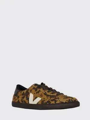 VEJA Panenka Leather Sneakers With Animal Print Inserts - Camel