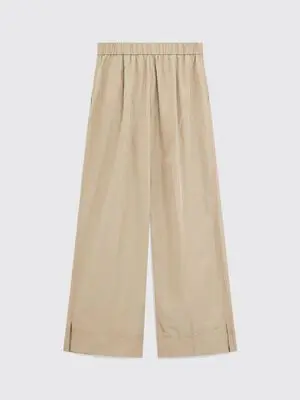 FORTE_FORTE Pleated Wide Leg Trousers - Beige