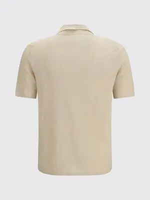 ROBERTO COLLINA Linen Polo Shirt - Ecru