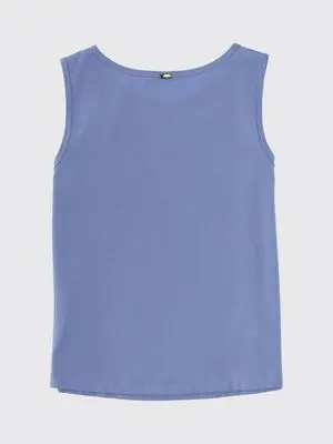 Herno Slim Fit Cotton Tank Top With Round Neck - Gnawed Blue