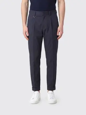 PAOLO PECORA Slim Fit Cotton Chino Pants With Slant Pockets - Brown
