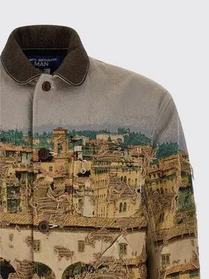 Junya Watanabe Graphic Print Jacquard Light Jacket With Patch Pockets