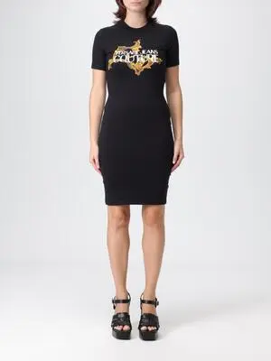 Versace Printed Short Sleeve Dress