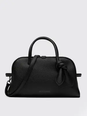 Jacquemus Le Turismo Grained Leather Handbag With Decorative Knot - Black
