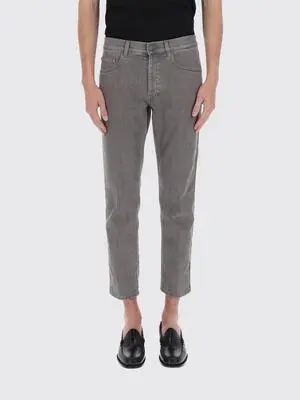 LARDINI Cropped Fit Denim Jeans - Grey