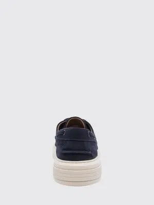 Bally Suede Boat Shoes With Embossed Logo