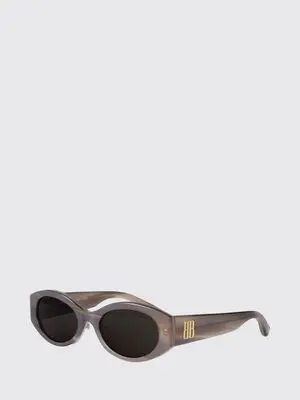 Balenciaga Cat-eye Acetate Sunglasses With Monogram Logo And Dark Lenses - Grey