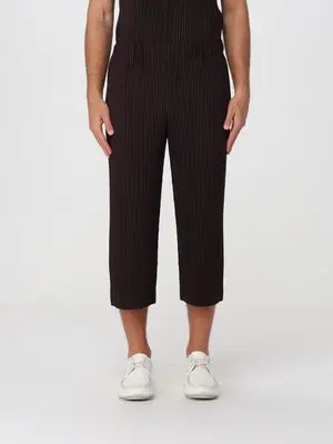 Issey Miyake Cropped Pleated Trousers Homme Plissé In Technical Crêpe - Black